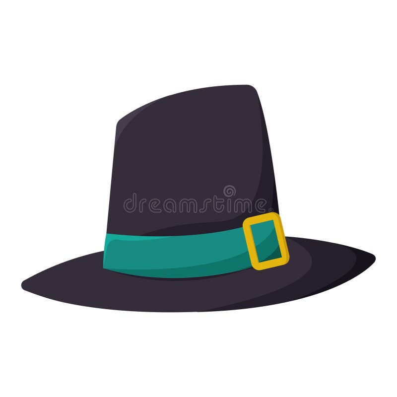 Pilgrim Hat Side Angle. Vector Stock Vector - Illustration of accessory ...