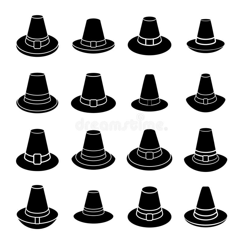 Pilgrim Hat silhouette stock illustration. Illustration of background ...