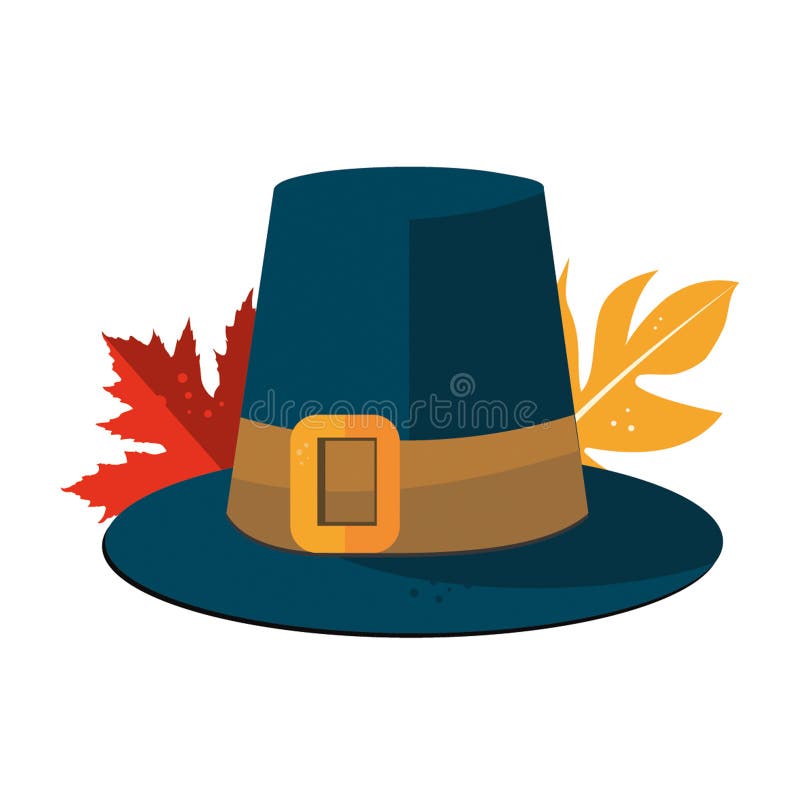 Pilgrim Hat Thanksgiving Symbol Stock Illustration - Illustration of ...