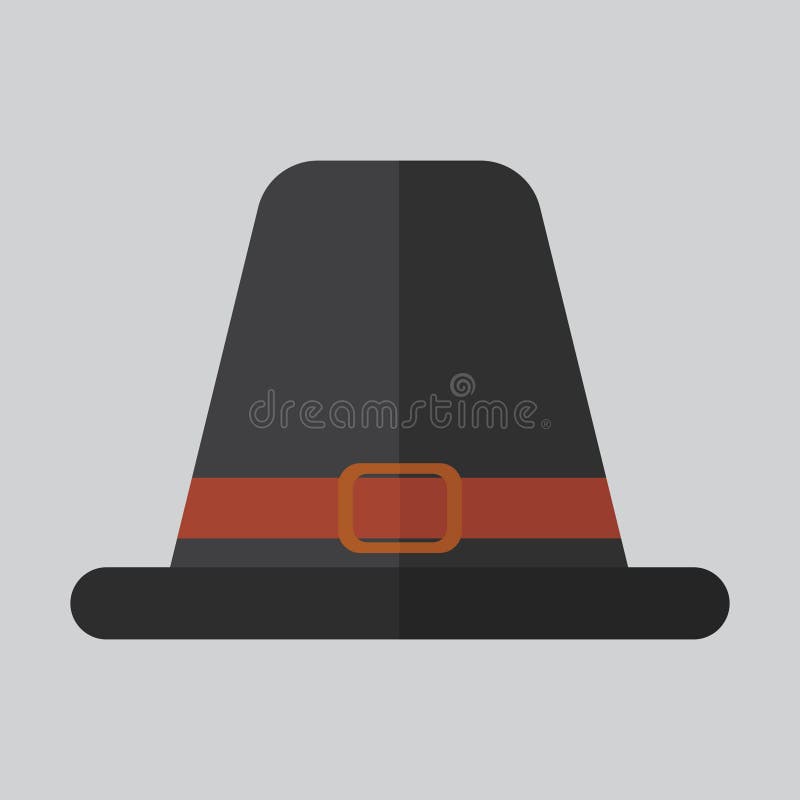 Pilgrim Hat. Vector Illustration Decorative Design Stock Vector ...
