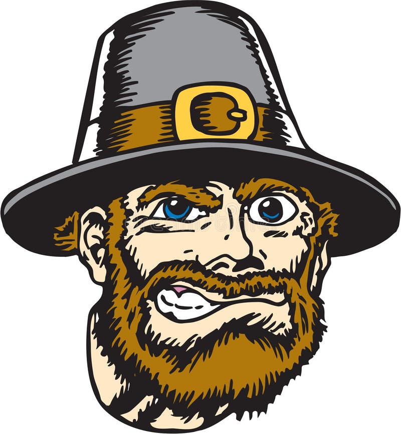 Pilgrim Head Vector Illustration Stock Vector - Illustration of head ...