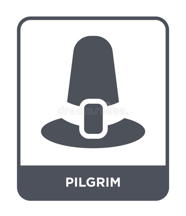 Pilgrim Icon in Trendy Design Style. Pilgrim Icon Isolated on White ...