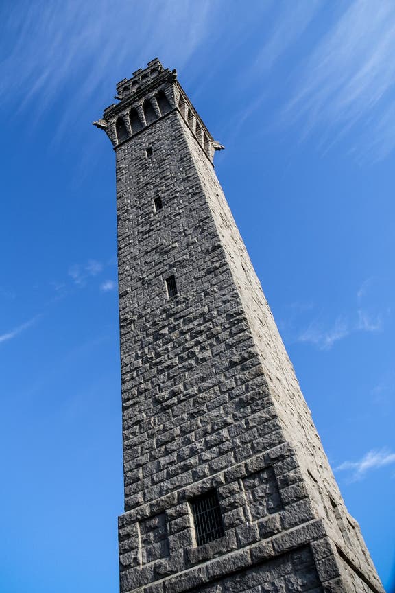 Pilgrim Monument Tower Angle Stock Image - Image of structure, granite ...