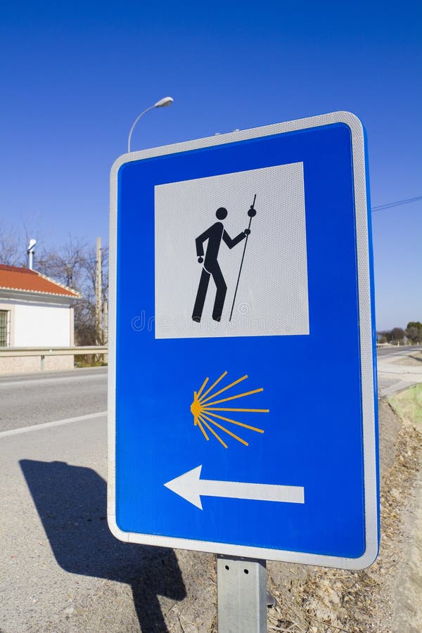 Pilgrim sign stock image. Image of road, ancient, marking - 25240717