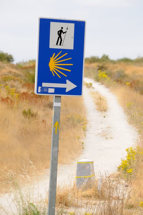 Pilgrim sign no.1 stock photo. Image of route, walking - 7613868