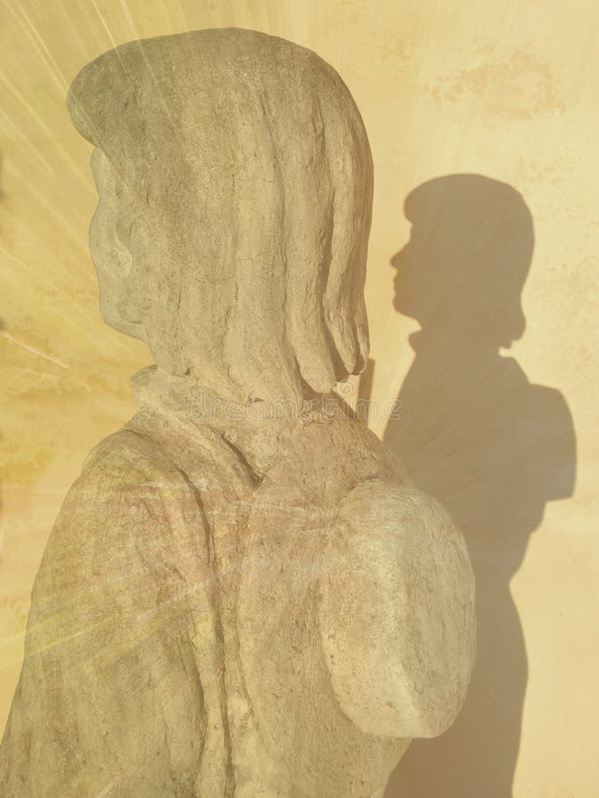 Pilgrim Statue stock image. Image of catholic, glow, devotion - 63201835
