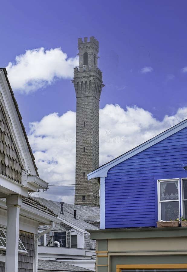 Pilgrim Tower in Province Town, Cape Cod Stock Image - Image of coastal ...