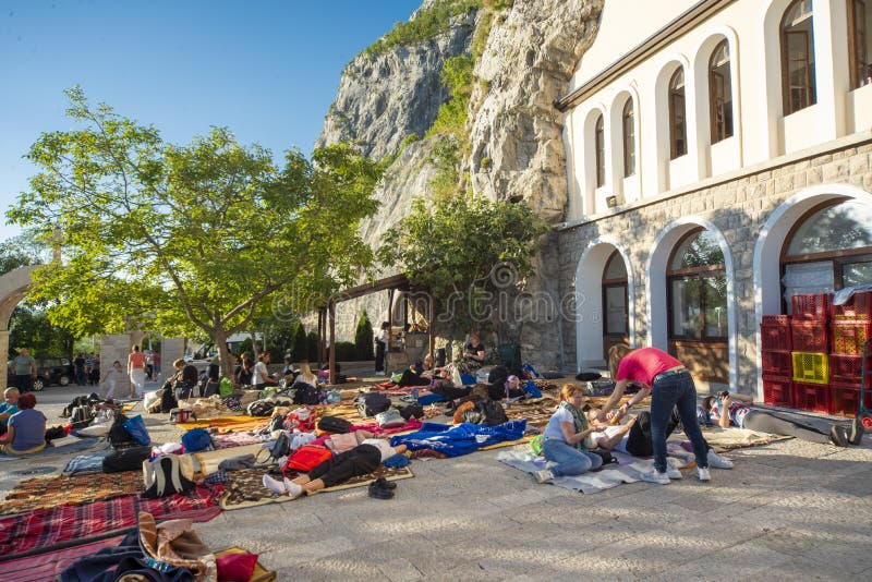 Pilgrim Visitors at Montenegro`s Holiest Site Editorial Stock Image ...
