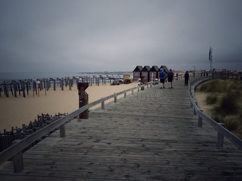Pilgrim Walking Along the Atlantic Ocean Editorial Photography - Image ...