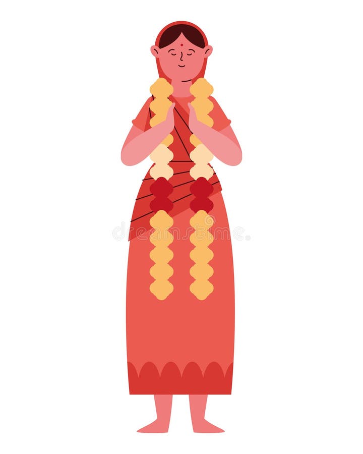 Pilgrim Woman in Kumbh Mela Stock Vector - Illustration of pilgrimage ...