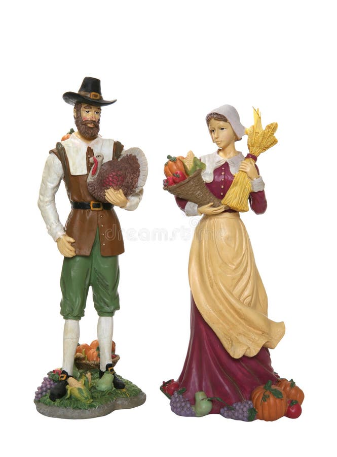 Pilgrims stock photo. Image of figure, couple, food, holiday - 3164908