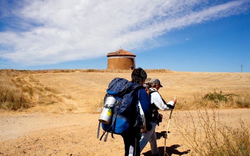 Pilgrims, way of St. James editorial photography. Image of country ...