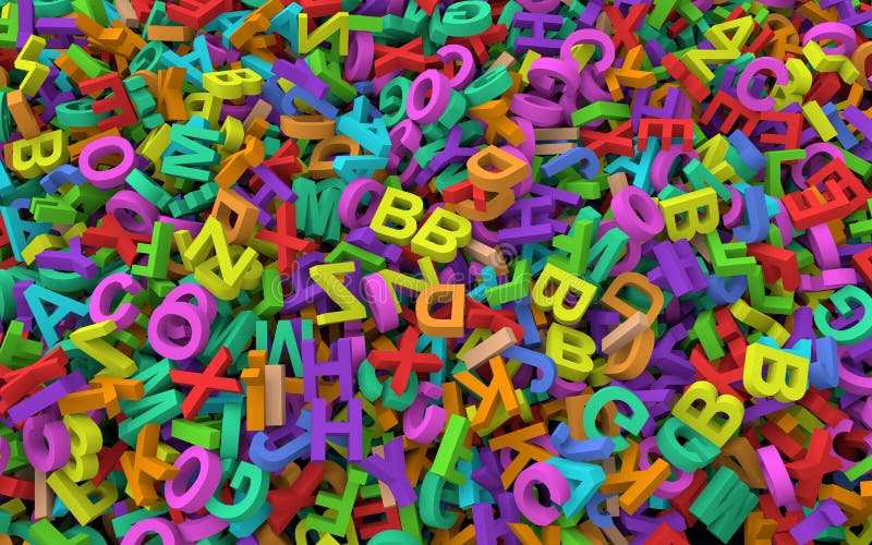 Pilha 3d De Alfabetos Coloridos Ilustração Stock - Ilustração de renda ...