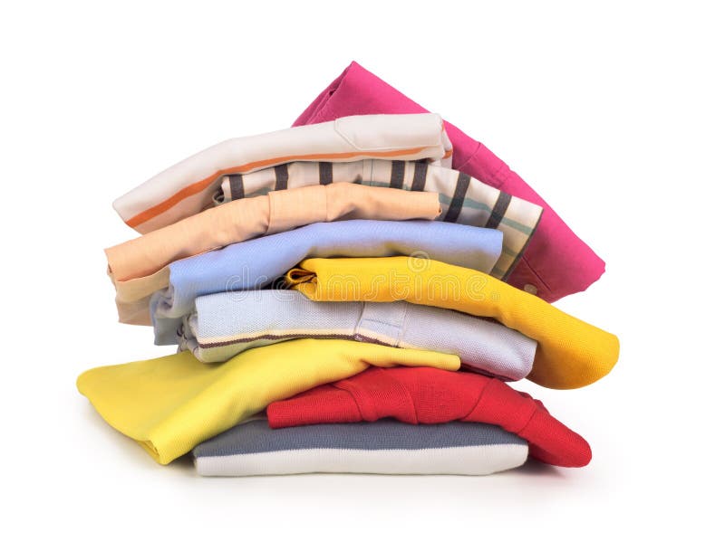 Pilha De Roupa Isolada No Branco Foto de Stock - Imagem de cuidado ...