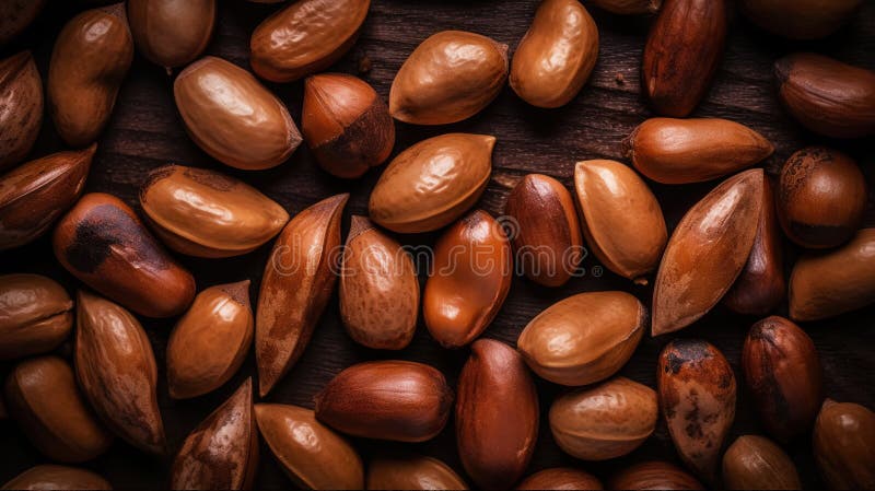 Pili Nuts Group Background. Food Backdrop Stock Illustration ...