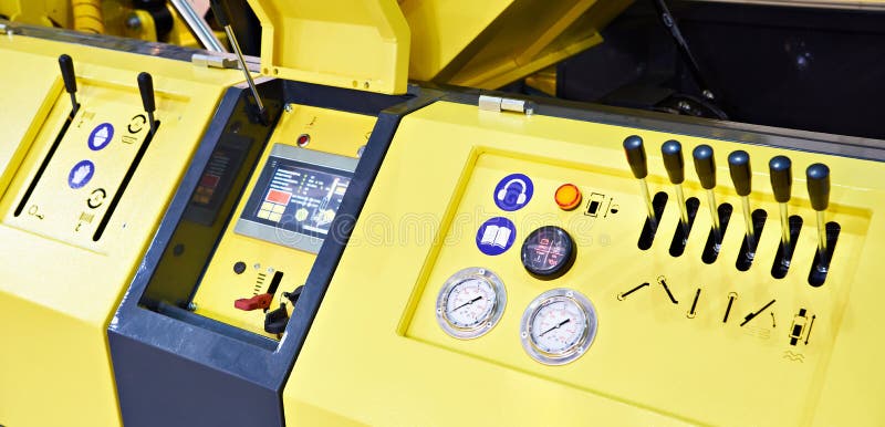 Piling Machine Control Panel Stock Photo - Image of arrow, display ...