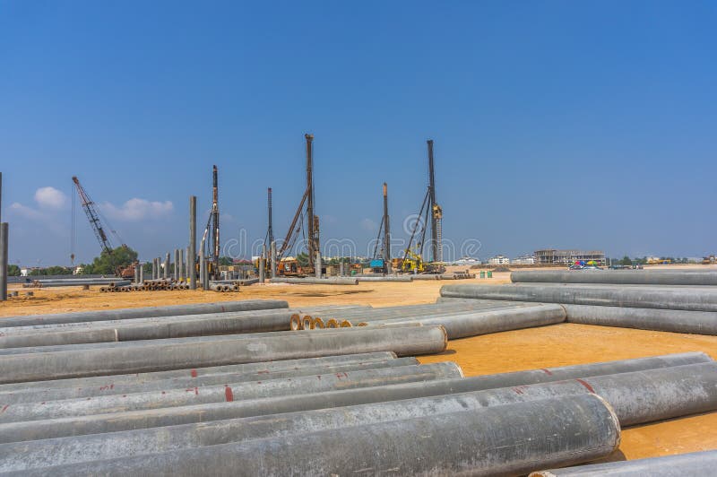 Piling work stock photo. Image of crossings, infrastructure - 37834740