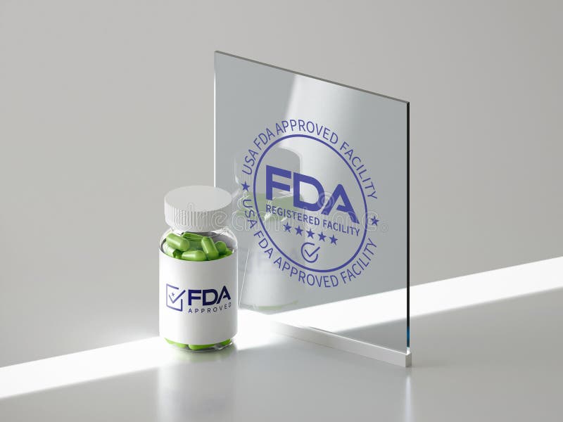 Pill Bottle FDA Approved with Transparent Glass with Sticker Editorial ...