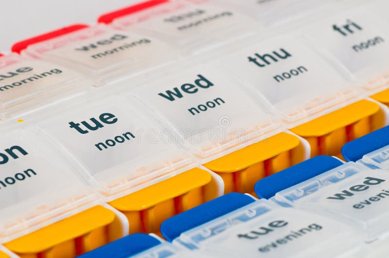 Pill Box stock photo. Image of compartments, lids, container - 23615904