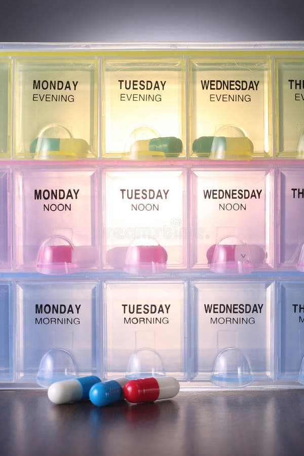 Pill box stock photo. Image of vitamin, dose, still, routine - 24820888