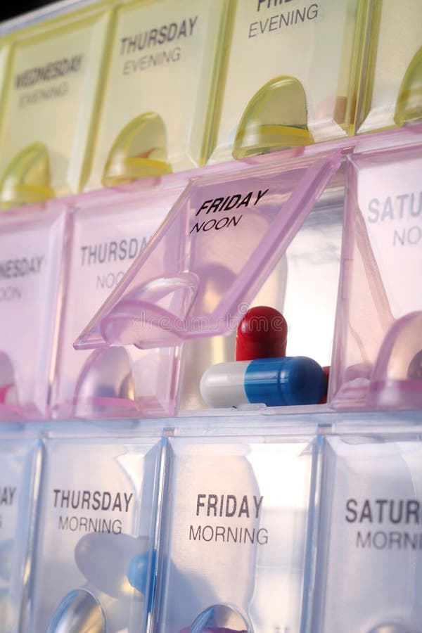 Pill box stock photo. Image of plastic, studio, people - 24820898