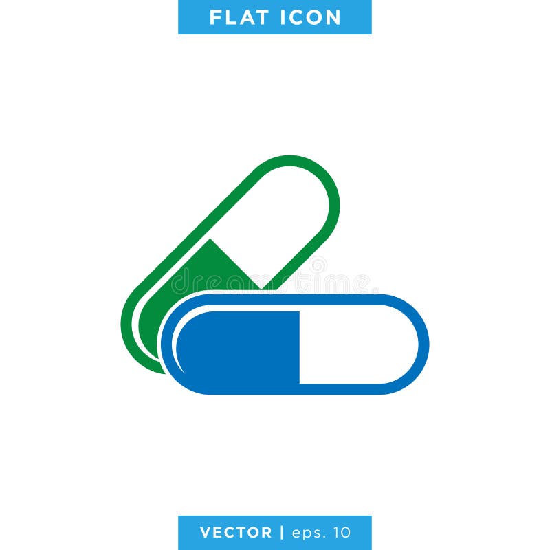 Capsule Logo Design Template Stock Vector - Illustration of logo, leaf ...