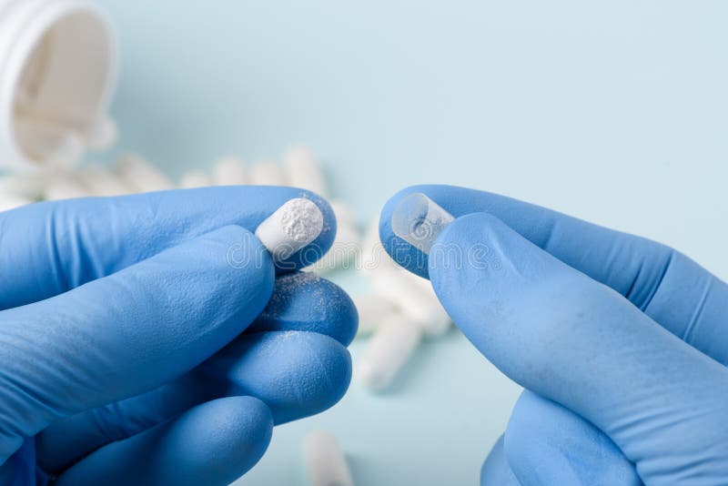 256 White Capsule Open Powder Stock Photos - Free & Royalty-Free Stock ...
