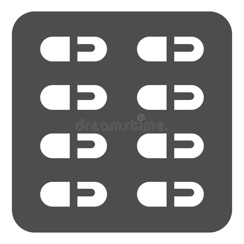 Pill Capsule Solid Icon. Pharmaceutical Vector Illustration Isolated on ...