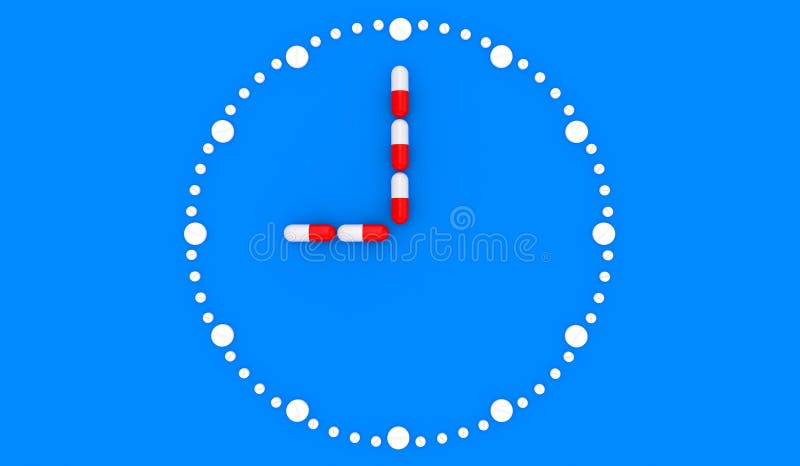 Pill Clock. Pill Tablet Clock. Pill Time. Medication Schedule. Blue ...