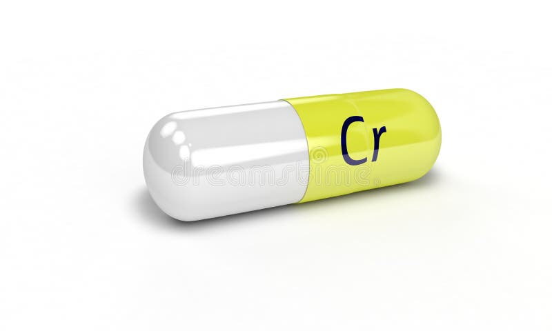 Pill Cr Isolated on the White, 3d Render Stock Illustration ...