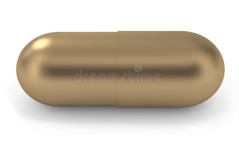 Pill gold stock illustration. Illustration of meds, pain - 16797834