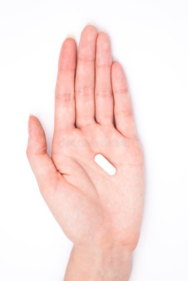 Pill is at hand stock image. Image of narcotic, healthcare - 20302719