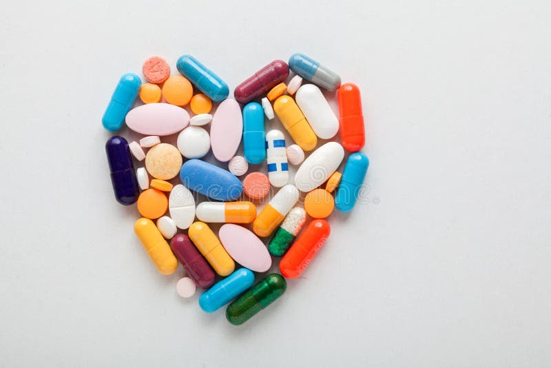 Pill heart stock image. Image of healthy, addiction, pharmacy - 40764423