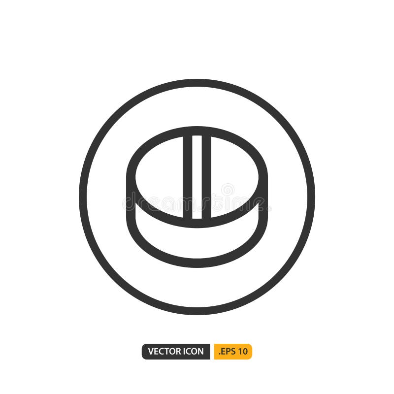 Pill Icon in Outline Style. Vector Logo Design Template. Modern Design ...