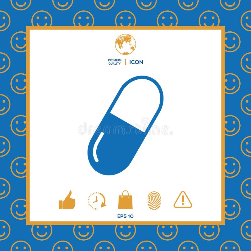 Pill icon symbol stock vector. Illustration of narcotic - 119017867