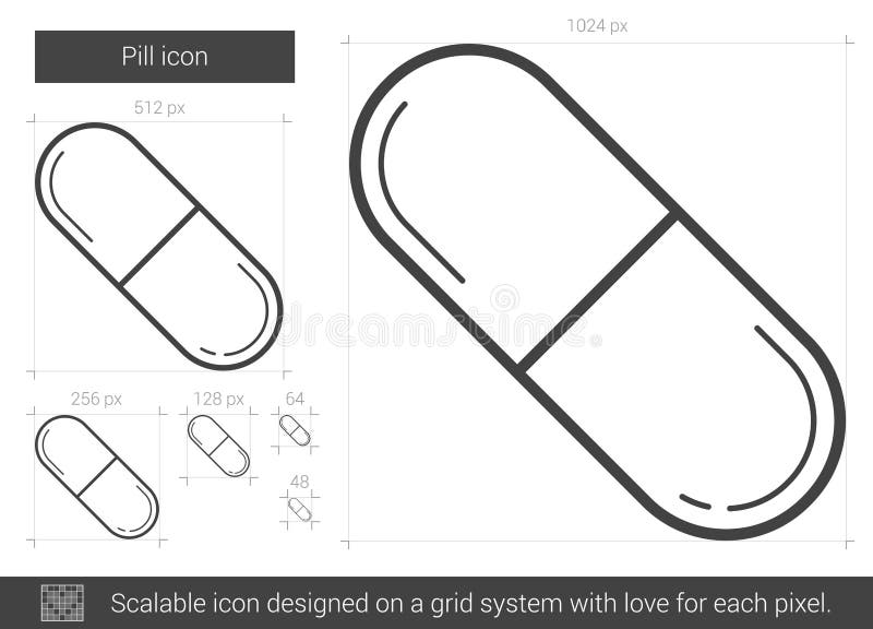 Capsule Pill Hand Drawn Outline Doodle Icon. Stock Vector ...