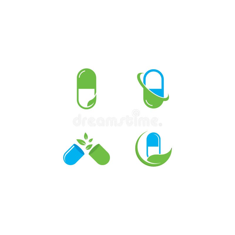 Pill Logo Vector Icon Illustration Stock Vector - Illustration of sign ...
