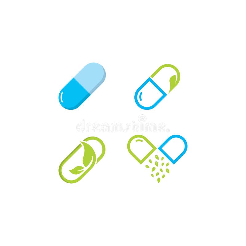 Pill Logo Vector Icon Illustration Stock Vector - Illustration of ...