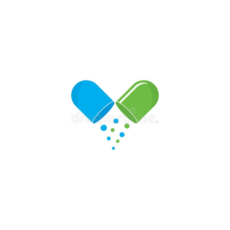 Pill Logo Vector Icon Illustration Stock Vector - Illustration of ...