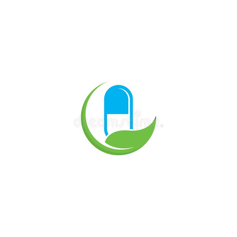Pill Logo Vector Icon Illustration Stock Vector - Illustration of ...