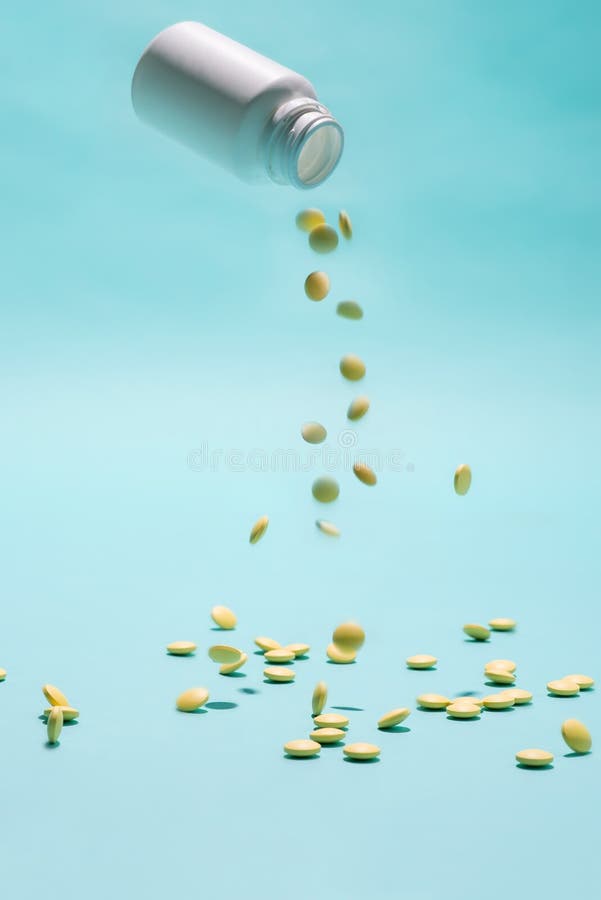 Pill Medicine & Capsules Medicine Falling Down Stock Image - Image of ...