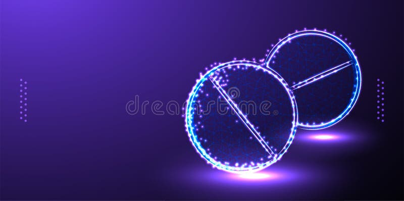 Pill Medicine Low Poly Wireframe Vector Illustration Stock Vector ...