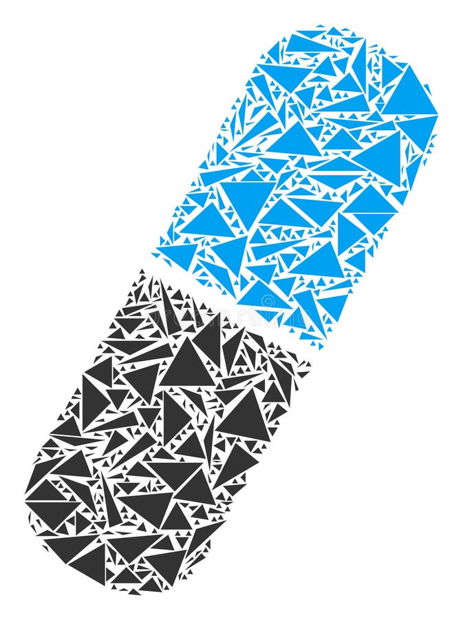 Pill Collage of Triangles stock vector. Illustration of health - 119924859