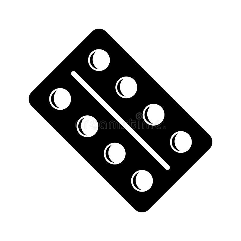 Pill Pack Icon, Round Medicines in Package Vector Illustration Stock ...