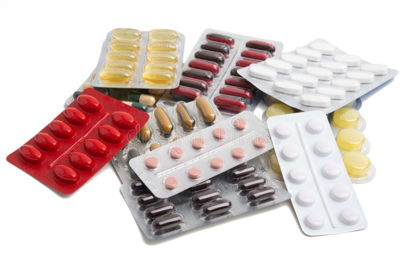 Pill packaging isolated stock image. Image of medicine - 145705755