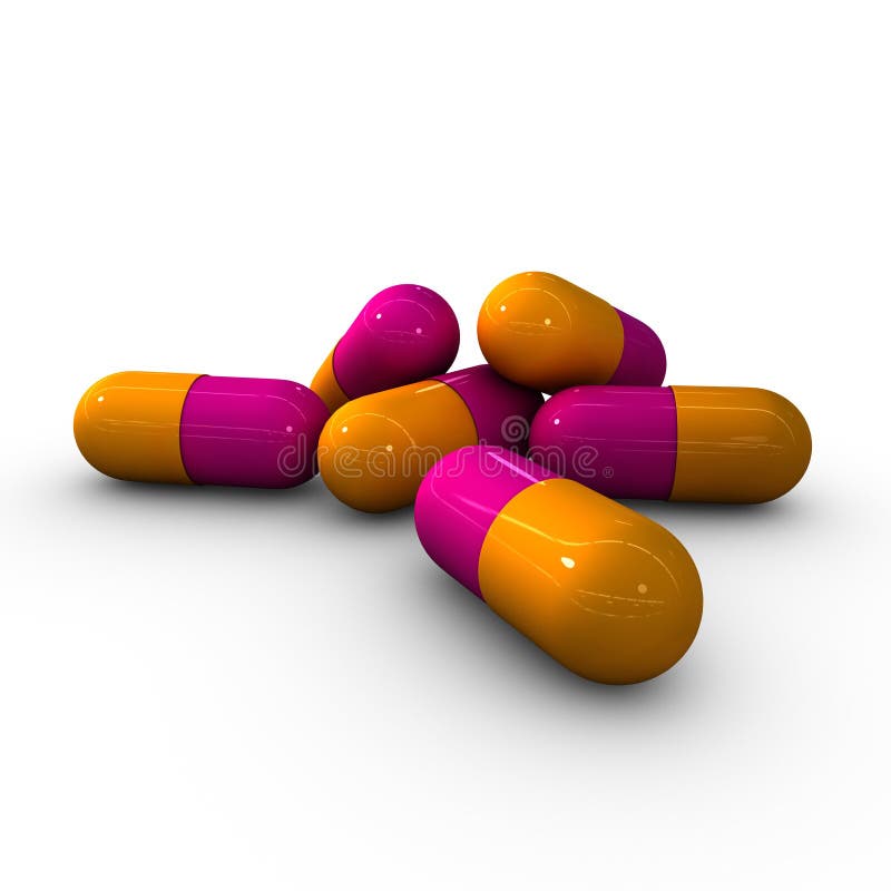 3d red pills render stock illustration. Illustration of illness - 16736504