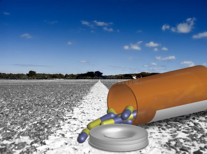 Pill Spill stock illustration. Illustration of diet, medical - 3847767