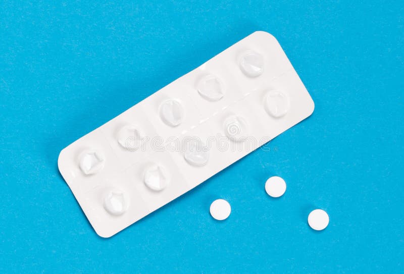 Pill Strip, almost Empty - Just One Left Stock Photo - Image of ...