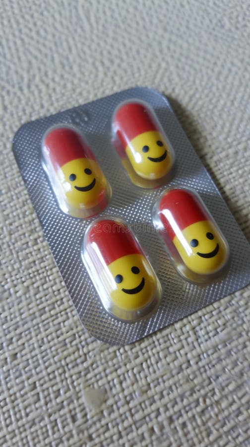 Pill tab packaging, the stock image. Image of emojis - 314168689