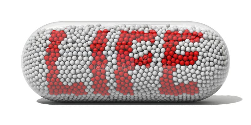 Pill with text stock illustration. Illustration of medical - 63699770